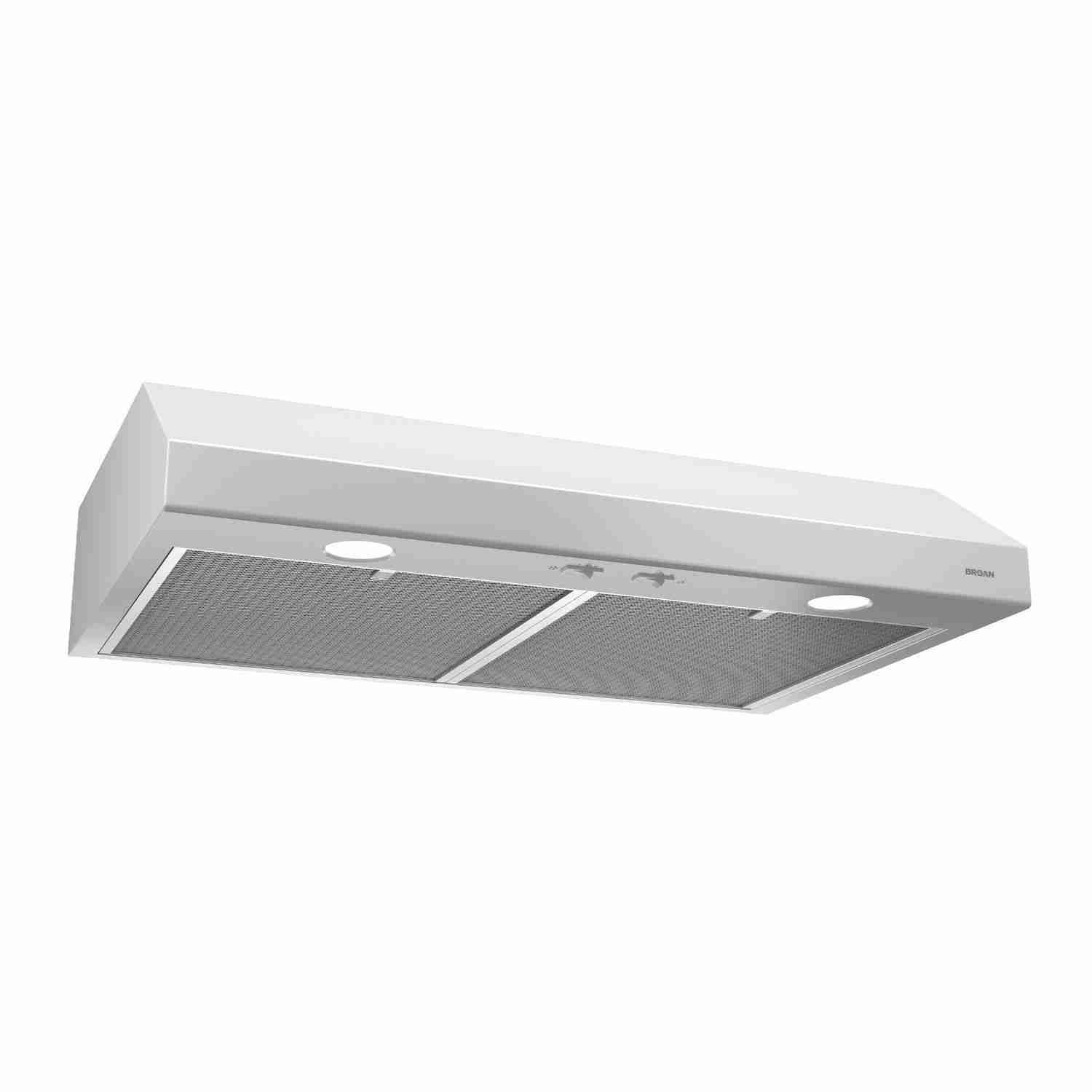 Glacier 30-Inch 300 Max Blower CFM 5 Sones White Range Hood - Alexander ...