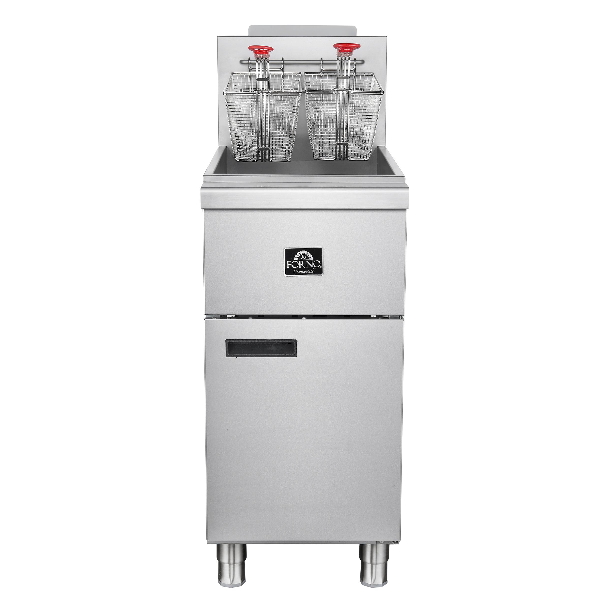 FORNO Commerciale Propane Gas Deep Fryer, 4 Burners 120, 000 BTU, 50 ...